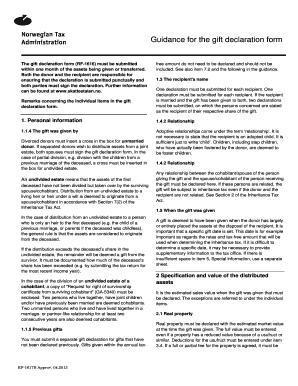 Fillable Online Guidance for the gift declaration form Fax Email Print ...