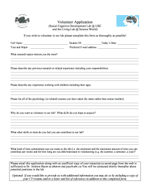 Fillable Online childdevelopment psych ubc Application form - Social ...