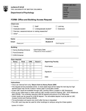Fillable Online FORM: Office and Building Access Request Fax Email ...
