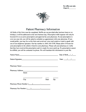 Pharmacy Information Form - Columbia Skin Clinic - Fill and Sign ...