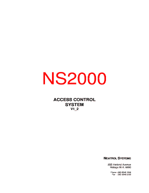 Fillable Online members iinet net ACCESS CONTROL SYSTEM - Neatrol Systems - members iinet net ...