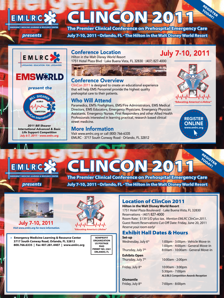 Fillable Online emlrc Clincon 2011 clincon 2011 clincon 2011 clincon ...