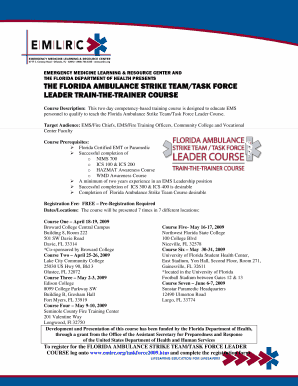 Fillable Online emlrc The florida ambulance strike team/task force ...