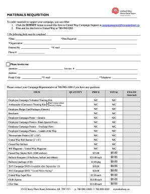 Fillable Online To order materials to support your campaign, you can ...