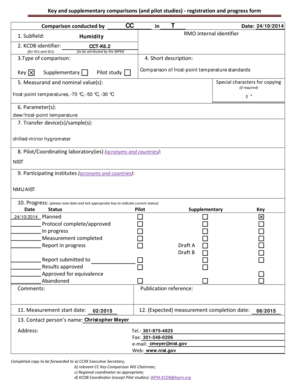 Fillable Online kcdb bipm CCT-K6.2 Registration and Progress Form - The ...