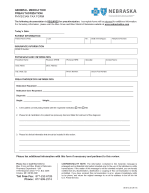 Fillable Online General Medication Preauthorization Physician Fax Form Fax Email Print - pdfFiller