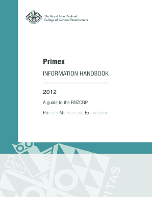 Primex Handbook 2012indd - The Royal New Zealand College Of Bb - Rnzcgp ...