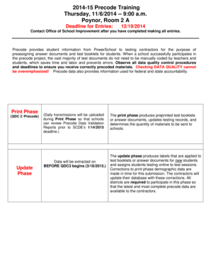 Fillable Online fsd1 Precode 2014-15 - Florence School District One ...