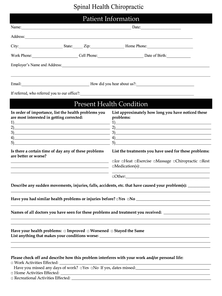 Patient Intake Form Pdf Fill And Sign Printable Template Online US Legal Forms