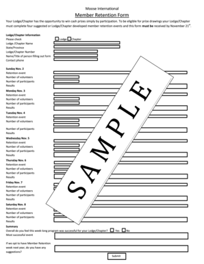 Fillable Online Member Retention Form Fax Email Print - pdfFiller