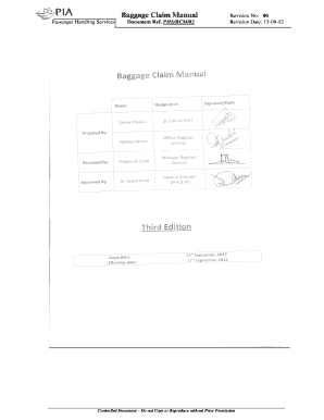 Fillable Online Baggage Claim Manual Fax Email Print - pdfFiller
