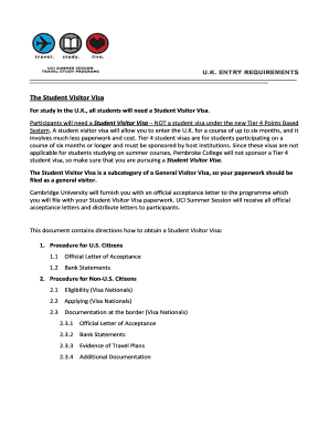 Fillable Online The Student Visitor Visa Fax Email Print - pdfFiller