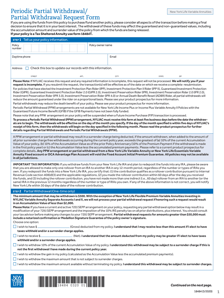 Fillable Online Periodic Partial Withdrawal/ Fax Email Print - pdfFiller