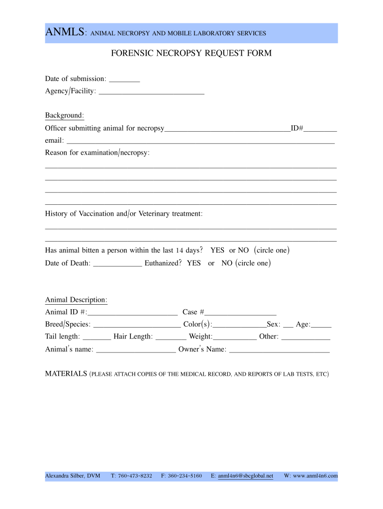 Fillable Online Request form - forensic Fax Email Print - pdfFiller