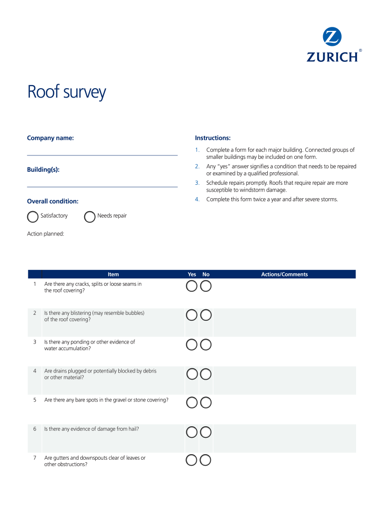 Fillable Online Roof survey Fax Email Print - pdfFiller