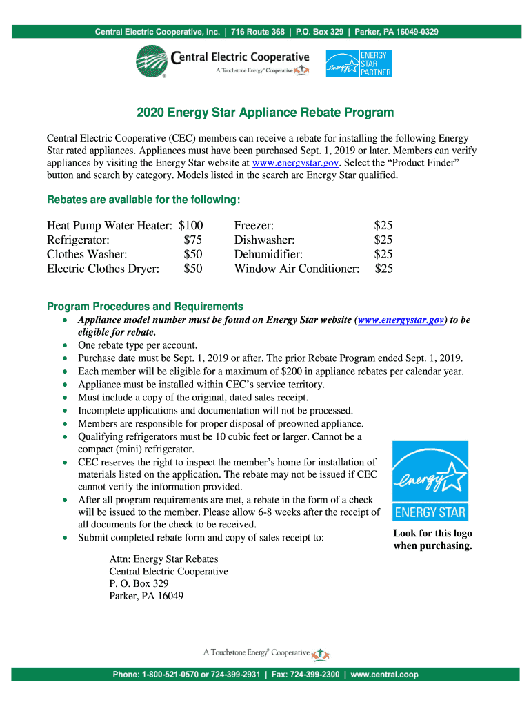 Fillable Online Star rated appliances Fax Email Print - pdfFiller