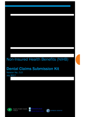 Fillable Online NIHB Dental Claims Submission Kit - Assembly of First ...