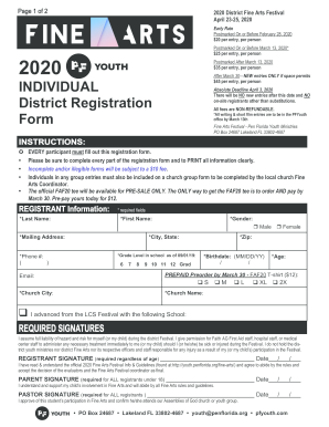Fillable Online District FAF Registration Forms Fax Email Print - pdfFiller