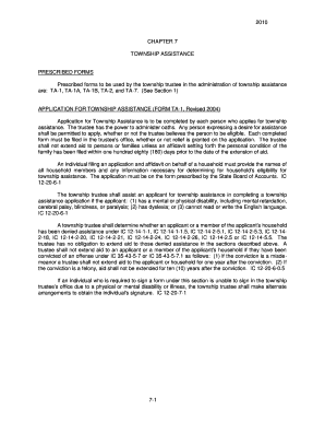 Fillable Online CHAPTER 7 TOWNSHIP ASSISTANCE PRESCRIBED FORMS Fax ...