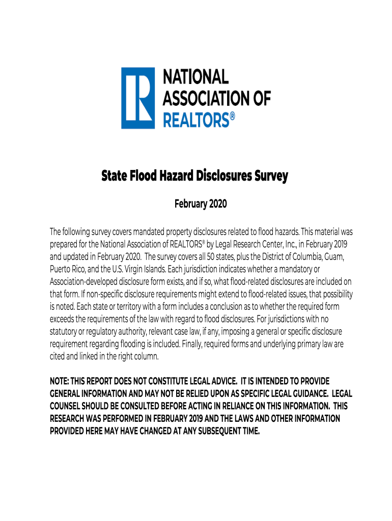 Fillable Online State Flood Hazard Disclosures Survey Fax Email Print ...