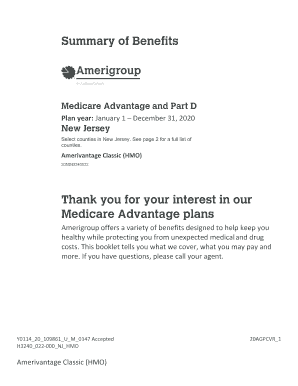 Fillable Online Summary Of Benefits - Find your Medicare Advantage plan ...