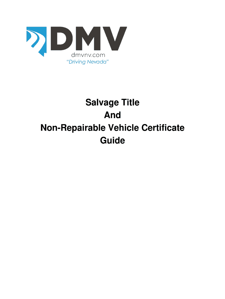 Fillable Online Salvage Title And Non-Repairable Vehicle Certificate ...