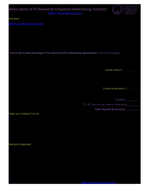 Fillable Online APC Ad Rate Sheet Fax Email Print - pdfFiller
