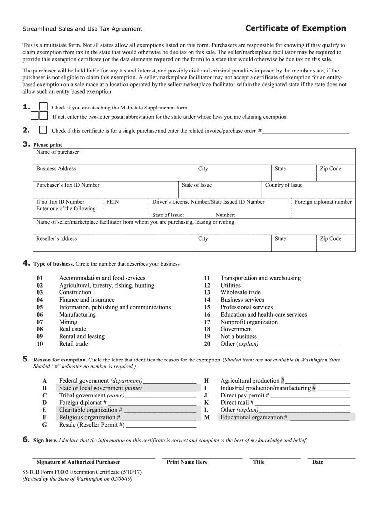 Fillable Online Steamlined Certificate of Exemption - WV State Tax ...