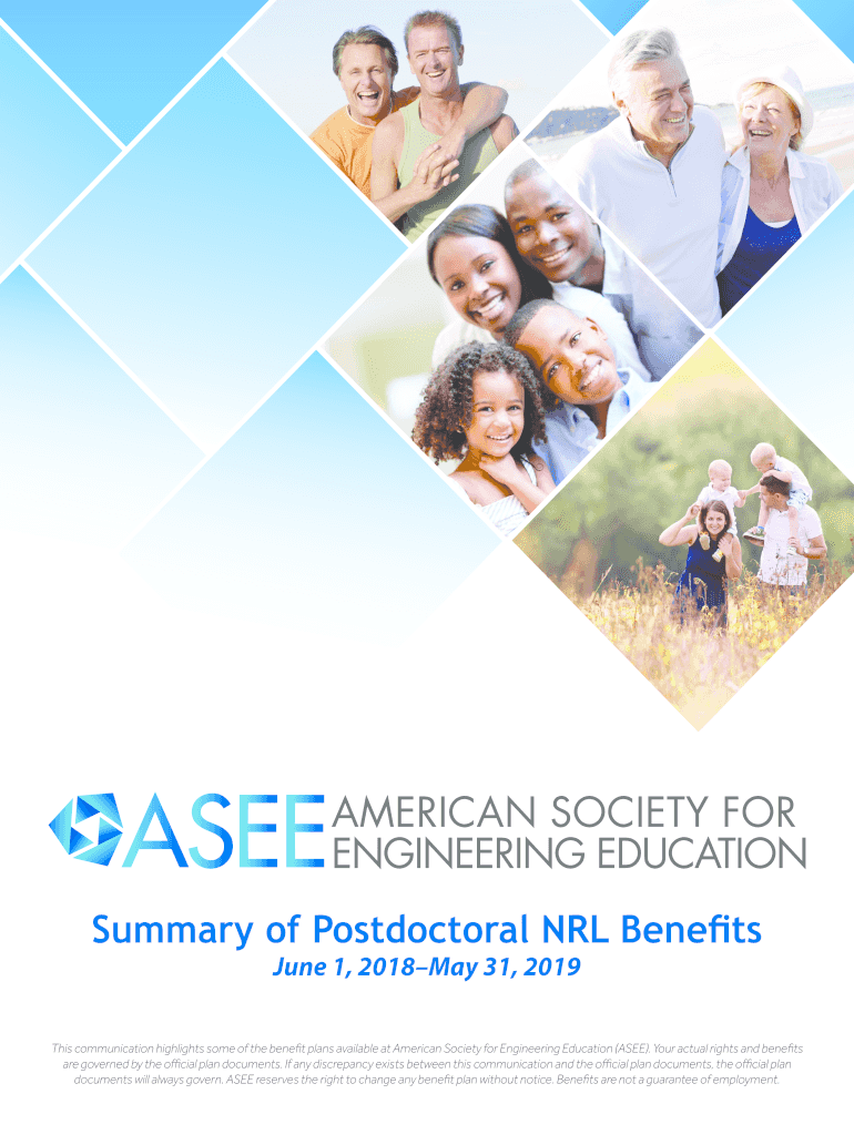 Fillable Online Summary of Postdoctoral NRL Benefits - ASEE Fax Email ...
