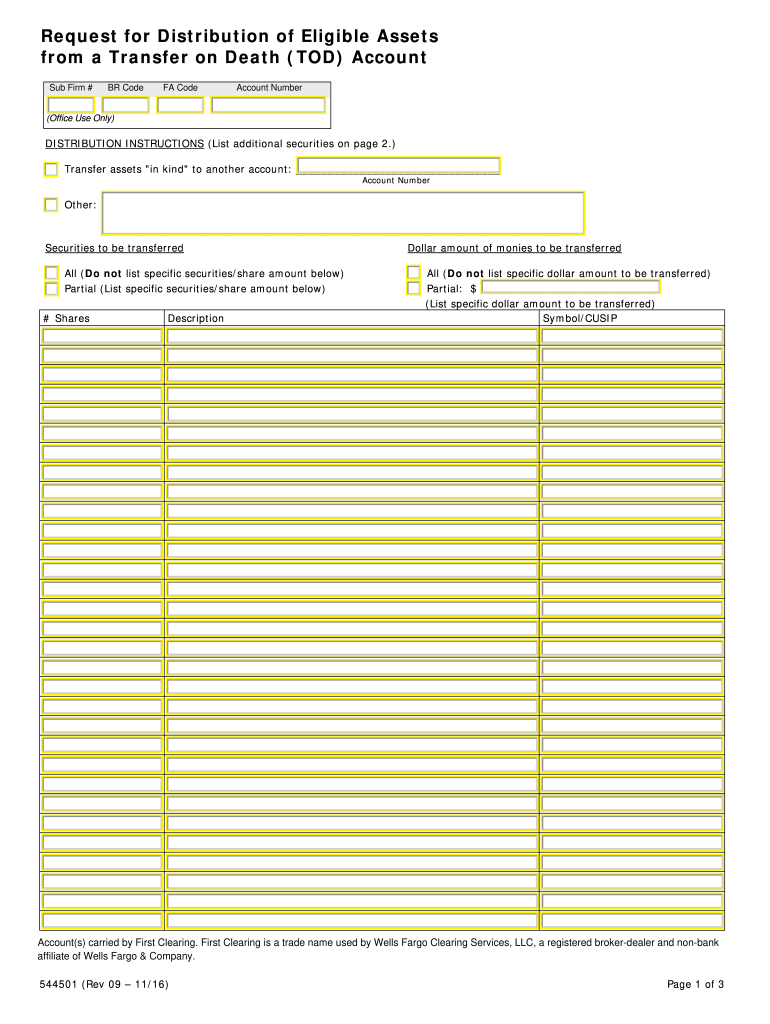 Fillable Online Request for Distribution of Eligible Assets from a ...