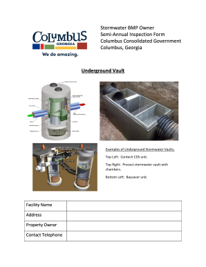 Fillable Online Stormwater BMP Owner Semi-Annual Inspection Form Catch ...