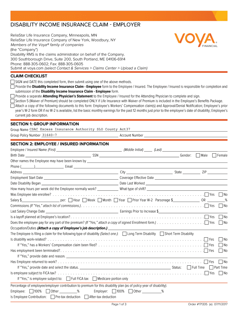 Fillable Online Submit at voya Fax Email Print - pdfFiller