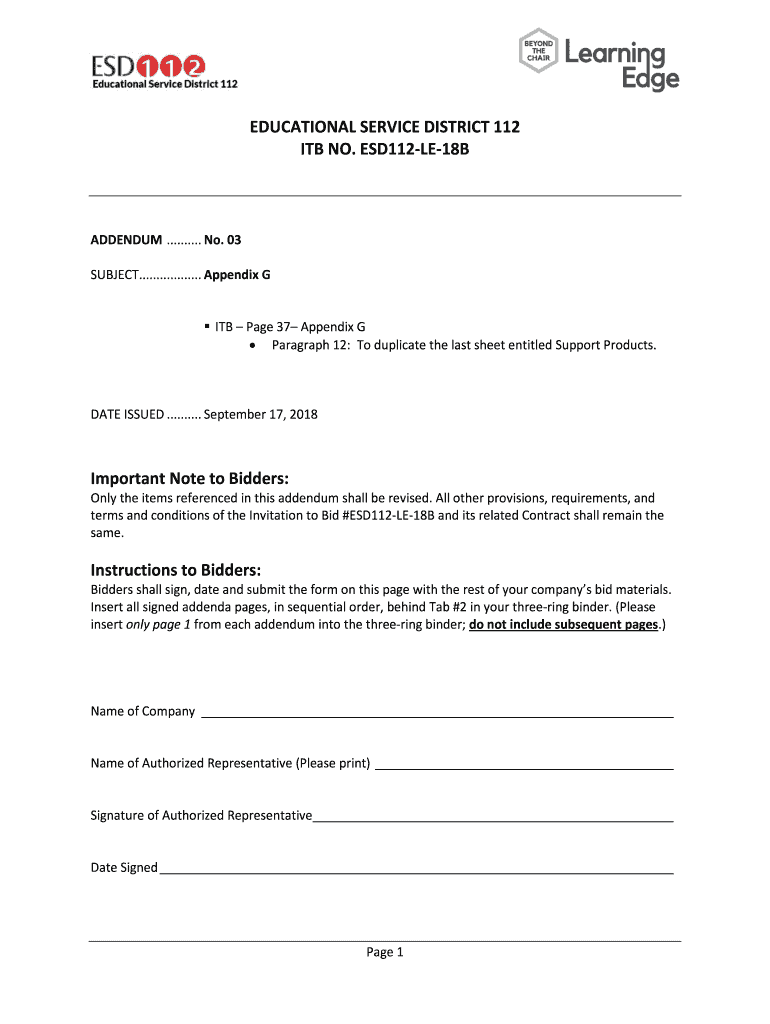 Fillable Online ESD112-LE-18B Fax Email Print - pdfFiller