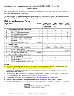 Fillable Online Annotated SF424 (R&R) Form Set Forms-C Series Fax Email ...