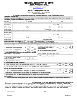 Fillable Online NOTARY RENEWAL APPLICATION Fax Email Print - pdfFiller