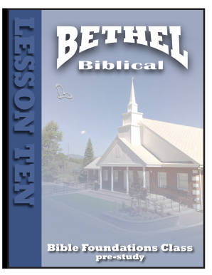 Fillable Online Bible Foundations Class Fax Email Print - pdfFiller