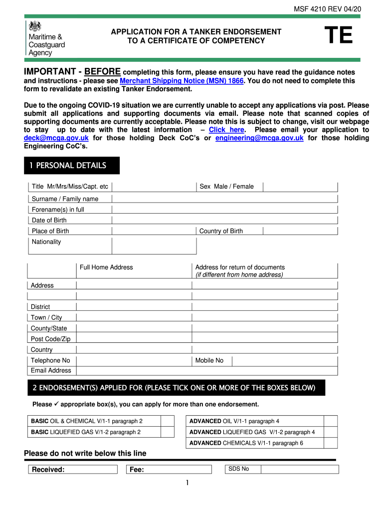Msf 4210 - Fill Online, Printable, Fillable, Blank | pdfFiller