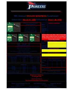 Fillable Online 20191217 Mulch Order Form.xlsx - Patriot Pioneers Fax ...