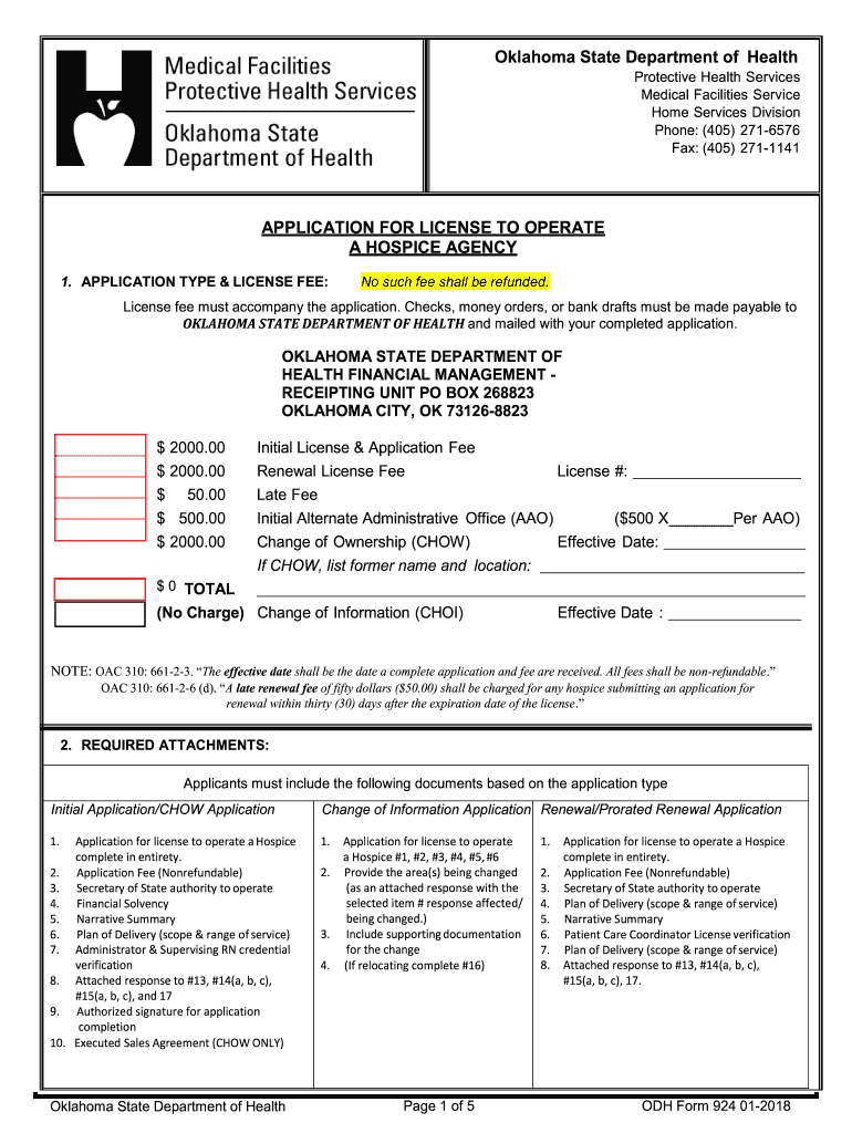 Fillable Online ODH Form 924 01-18 new.docx Fax Email Print - pdfFiller
