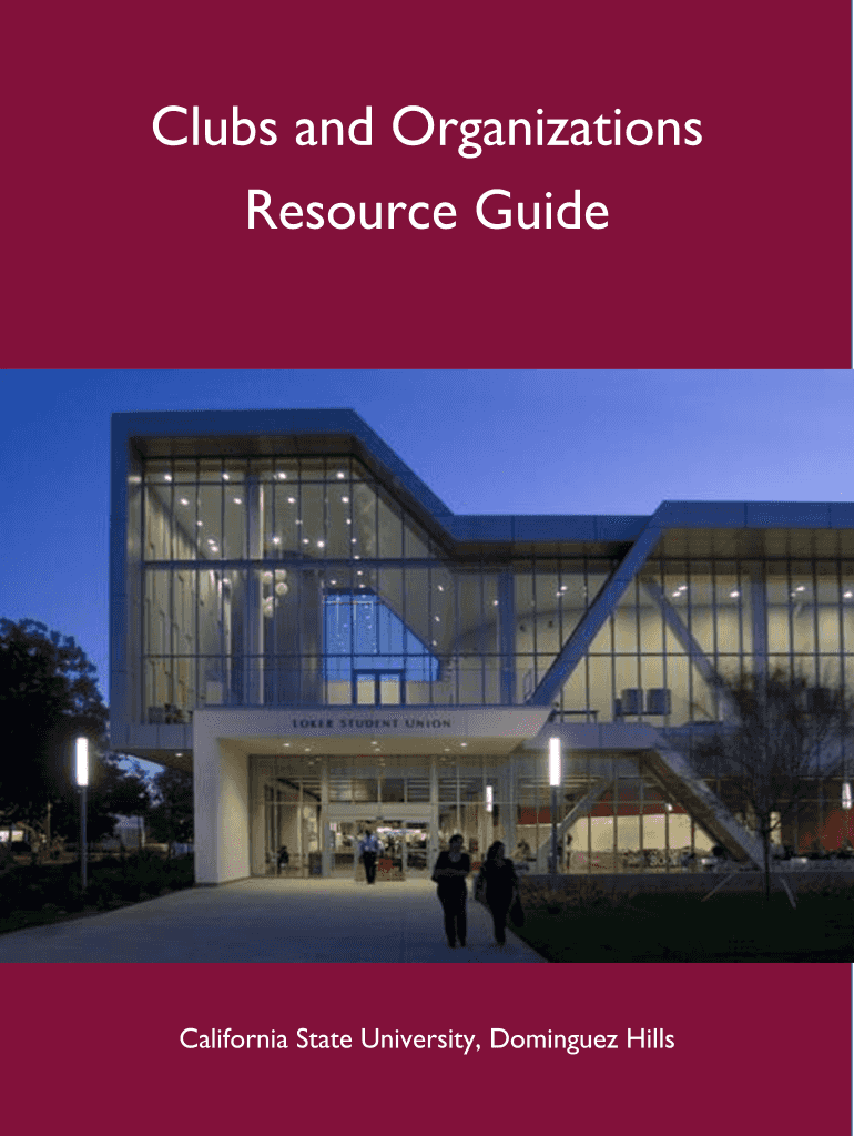 Fillable Online Clubs and Organizations Resource Guide - CSUDH Fax ...