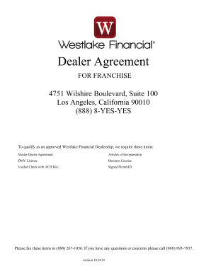 Fillable Online Dealer Near You - Westlake Financial Fax Email Print ...