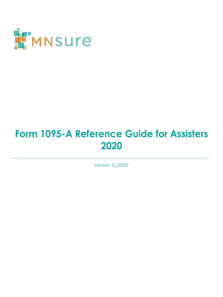 Fillable Online MNsure Form 1095-A Reference Guide for Assisters 2020 ...