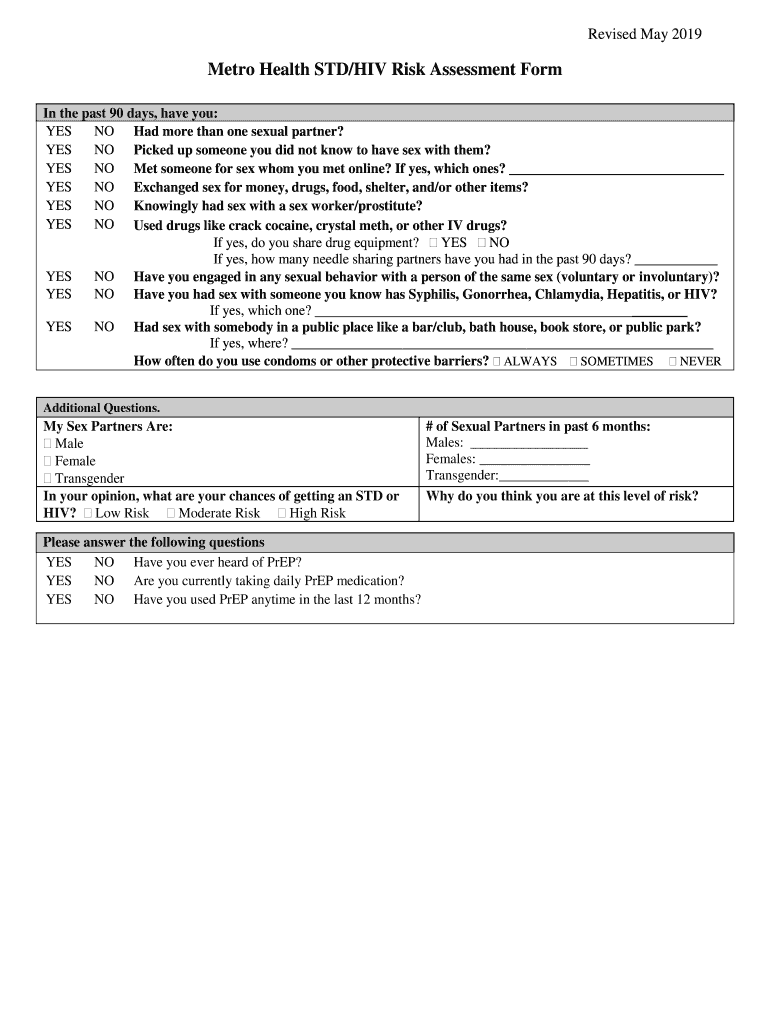 Fillable Online Risk Behavior Disclosure During HIV Test Counseling ...
