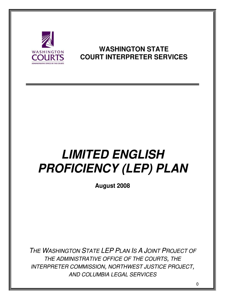 Fillable Online limited english proficiency (lep) plan - National ...