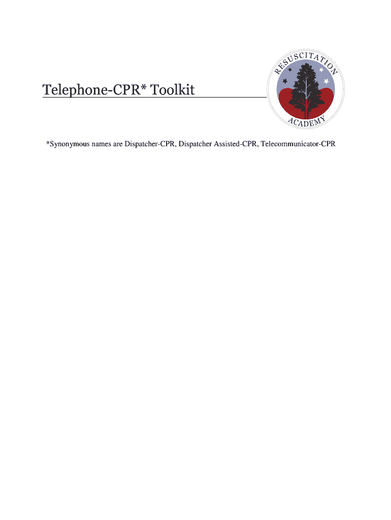 Fillable Online Telephone-CPR* Toolkit Fax Email Print - pdfFiller