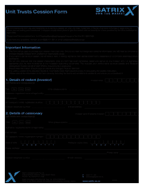 Fillable Online Unit Trusts Cession Form - app.sanlam.co.za Fax Email ...