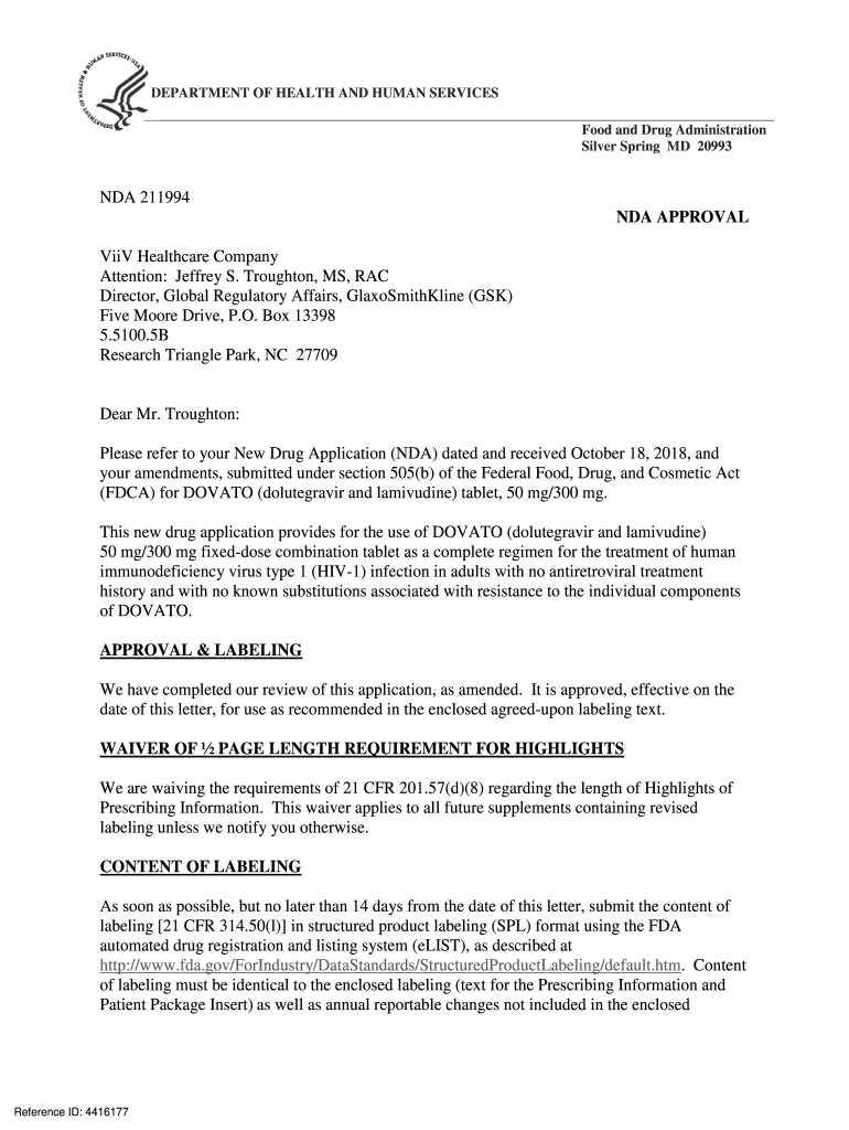 Fillable Online DOVATO (dolutegravir and ) tablet, 50 mg/300 mg ...