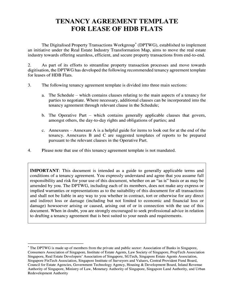 2019 Form SG Digitalised Property Transactions Workgroup Tenancy ...