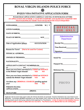 Tortola Visa Application Form - Fill Online, Printable, Fillable, Blank ...
