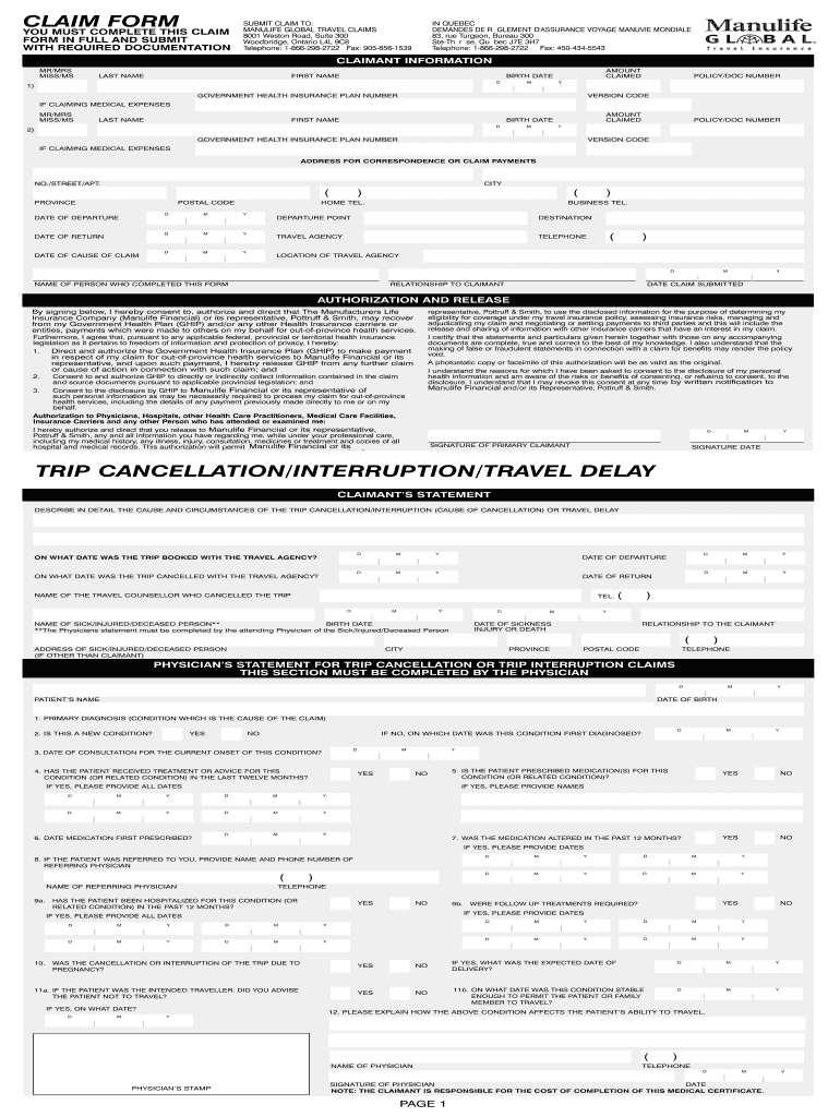 Fillable Online Claim Form 1 - Employee Benefits Corporation Fax Email ...